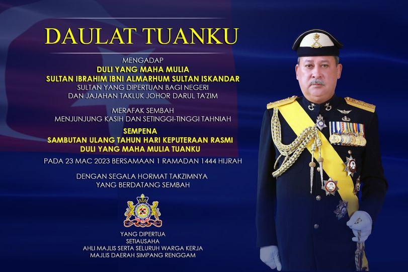DAULAT TUANKU | Official Portal of Simpang Renggam District Council (MDSR)